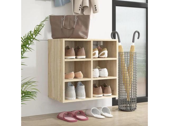 Click here for vidaXL Shoe Cabinet Sonoma oak Engineered wood Med... prices