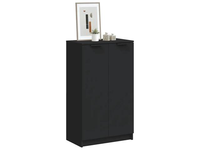 Click here for vidaXL Shoe Cabinet Black 23.2x13.8x39.4 Engineere... prices