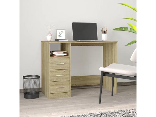 Click here for vidaXL Desk Sonoma oak Engineered wood Medium Desk... prices