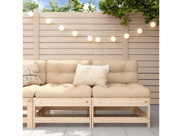 Click here for vidaXL Garden Middle Sofa Natural wood color Solid... prices