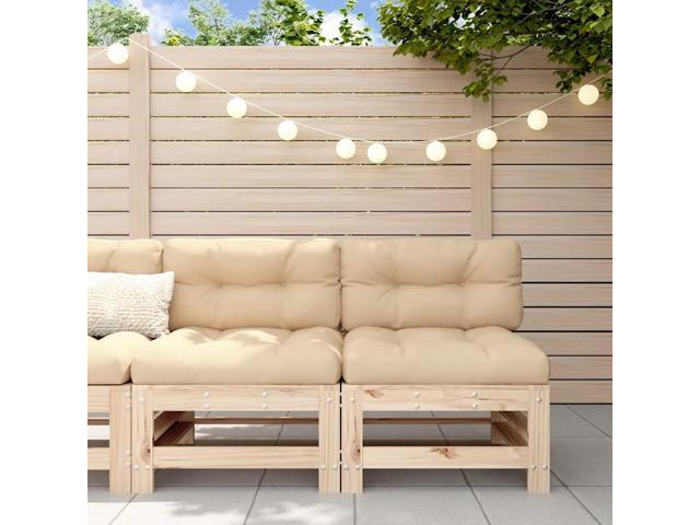 Click here for vidaXL Garden Middle Sofa Natural Wood Color Solid... prices