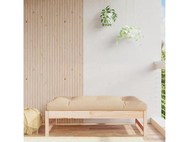 Click here for vidaXL Garden Footstool Beige  Wood Solid pinewood... prices