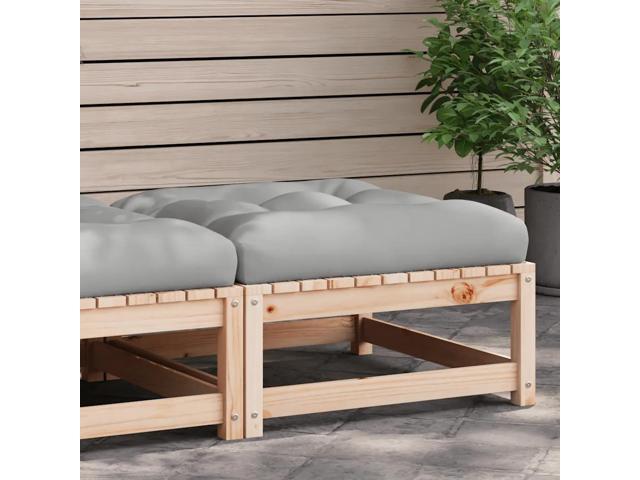Click here for vidaXL Patio Footstool Grey Solid pine wood Medium... prices