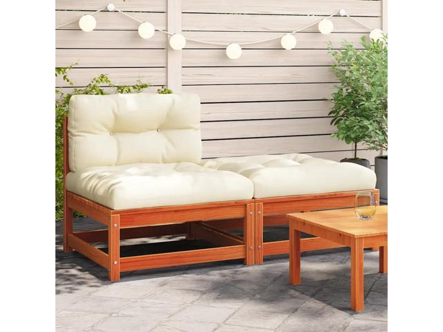 Click here for vidaXL Garden Sofa Wax brown  Cream prices