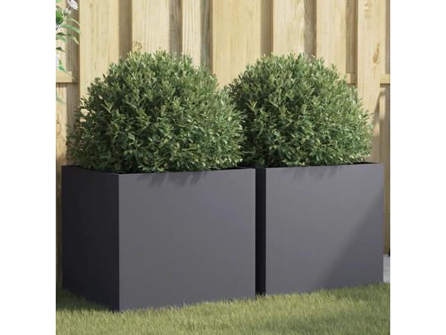 Click here for vidaXL Planter Set of 2 Anthracite Cold-rolled ste... prices