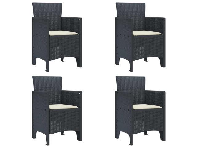 Click here for vidaXL Garden Chair 4 pcs Anthracite 20.87 x 19.29... prices