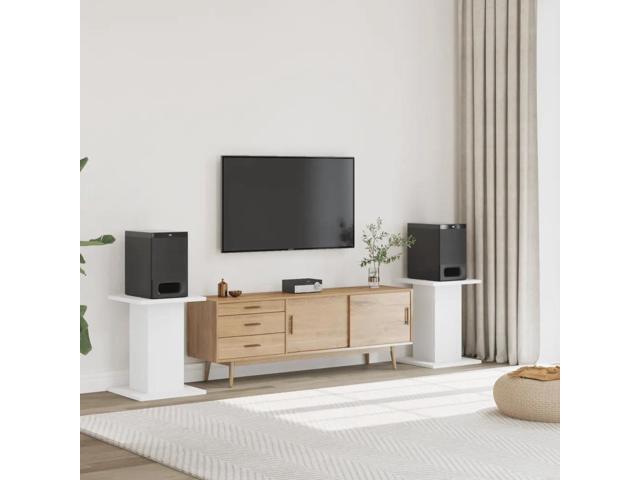 Click here for vidaXL Speaker Stands 2 pcs White 11.8x11.8x23.6 E... prices