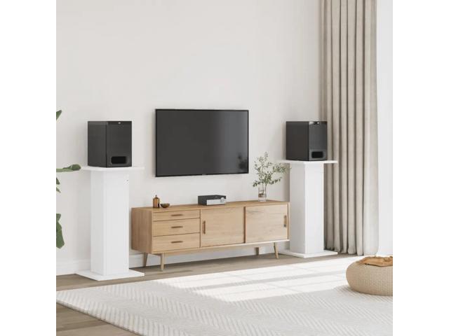 Click here for vidaXL Speaker Stands 2 pcs White 11.8x11.8x37.4 E... prices