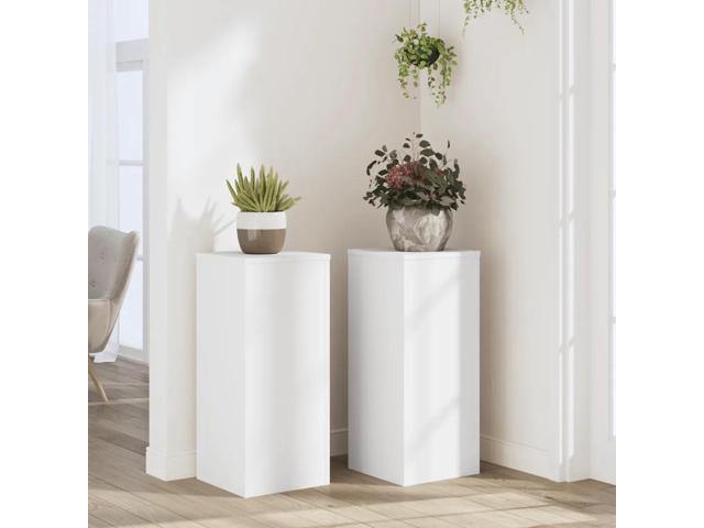 Click here for vidaXL Plant Stands 2 pcs White 11.8x11.8x27.6 Eng... prices