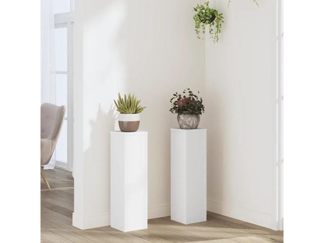 Click here for vidaXL Plant Stands 2 pcs White 6.7x6.7x23.6 Engin... prices
