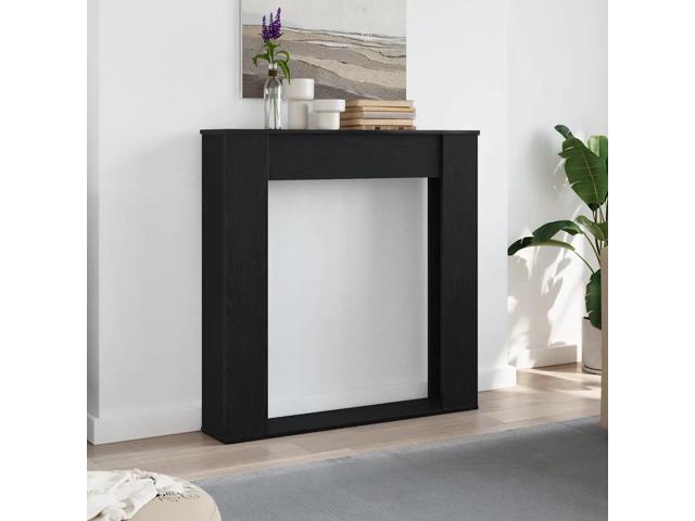 Click here for vidaXL Fireplace Surround Black Oak 100x20x100 cm... prices