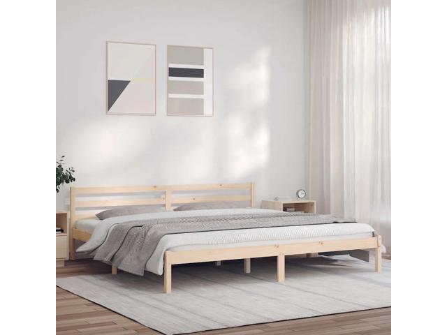 Click here for vidaXL Bed Frame Natural 82.09 x 78.15 x 27.36 in... prices