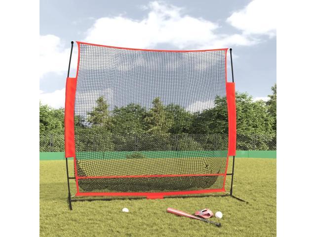 Click here for vidaXL Portable Baseball Net Black and Red 84.6x42... prices