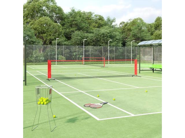 Click here for vidaXL Tennis Net Black and Red 196.9x39.4x34.3 Po... prices