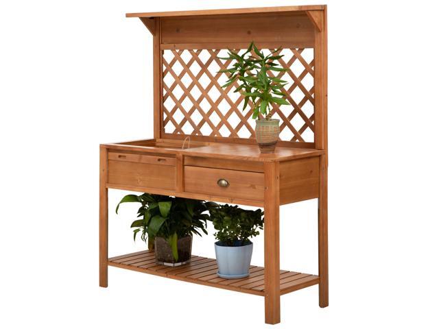 Click here for Aosom Garden Potting Bench  Outdoor Wooden Worksta... prices