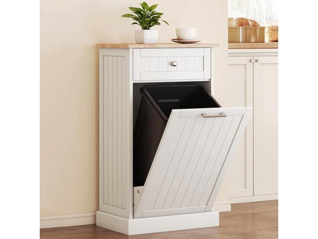 Click here for Aosom 10 Gallon Tilt Out Trash Cabinet  Wooden Hid... prices