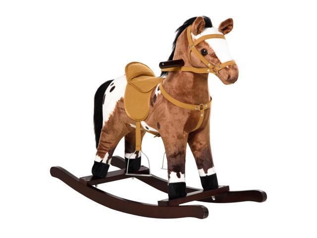 Click here for AosomQaba Kids Wooden Plush Ride-On Rocking Horse... prices