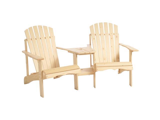 Click here for Aosom Fire Pit Seating  2 Wooden Adirondack Chairs... prices
