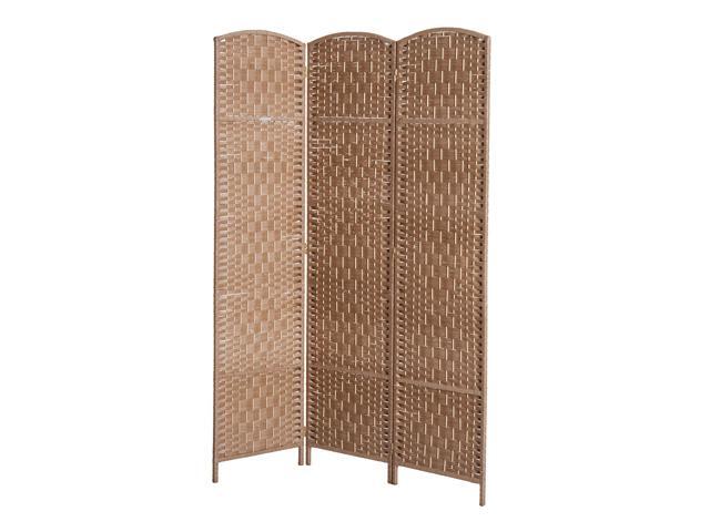 Click here for Aosom 6 Tall Wicker Weave 3 Panel Room Divider Wal... prices