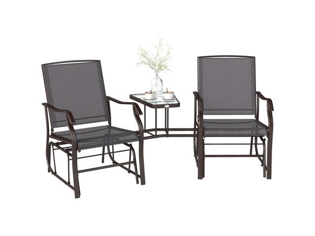 Click here for Aosom Outdoor Glider Chairs with Coffee Table  Pat... prices