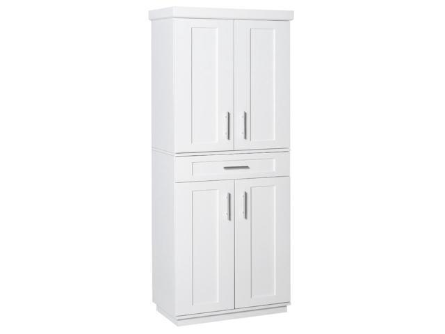 Click here for Aosom White Pantry Cabinet with Adjustable Shelvin... prices
