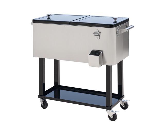 Click here for Aosom 80 QT Rolling Cooling Bins Ice Chest on Whee... prices