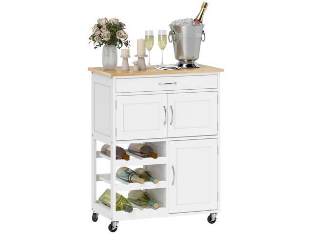 Click here for Homcom Bar Cart Rolling Kitchen Island on Wheels w... prices