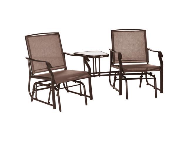 Click here for Aosom Outdoor Glider Chairs with Coffee Table  Pat... prices