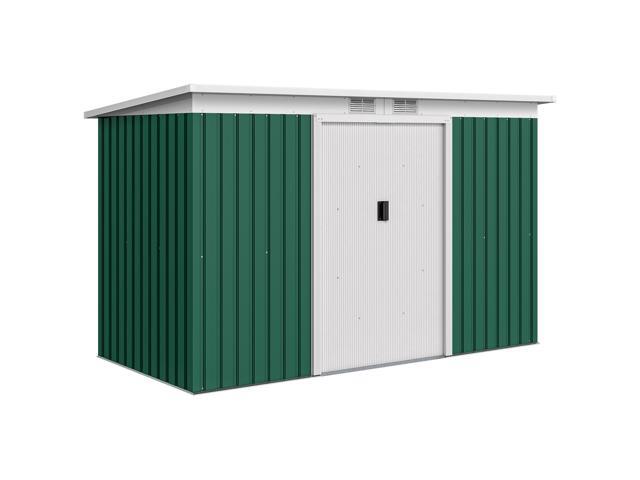 Click here for Outsunny 9 x 4 Metal Outdoor Storage Shed with Loc... prices