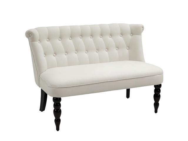 Click here for Aosom Upholstered Armless Fabric Loveseat with But... prices