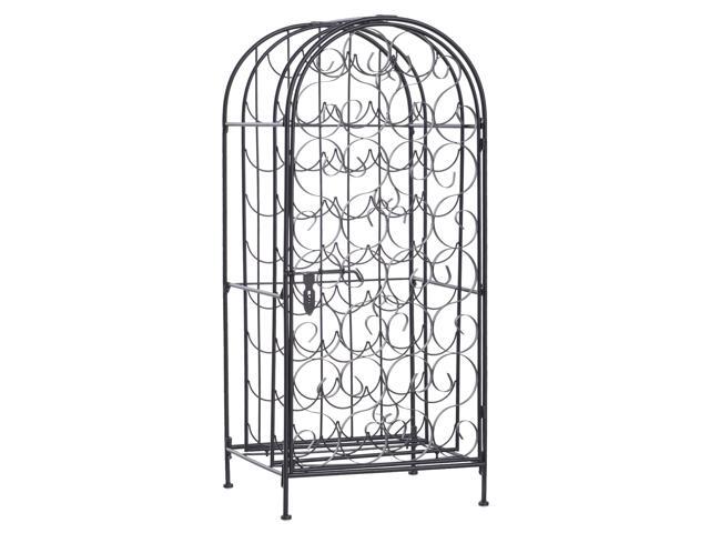 Click here for Homcom 35 Bottle Wrought Iron Wine Rack Cabinet wi... prices