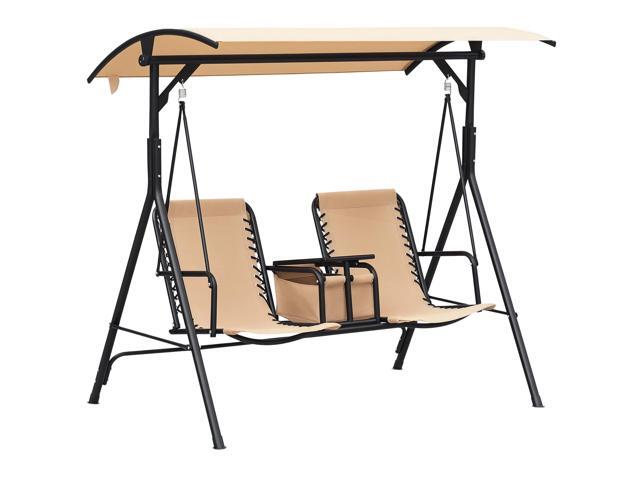 Click here for Aosom 2 Person Porch Swing with Canopy  Storage Ta... prices