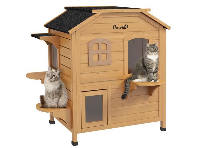 Click here for AosomÂ 2-story Cat House Outdoor  WeatherproofÂ Wo... prices