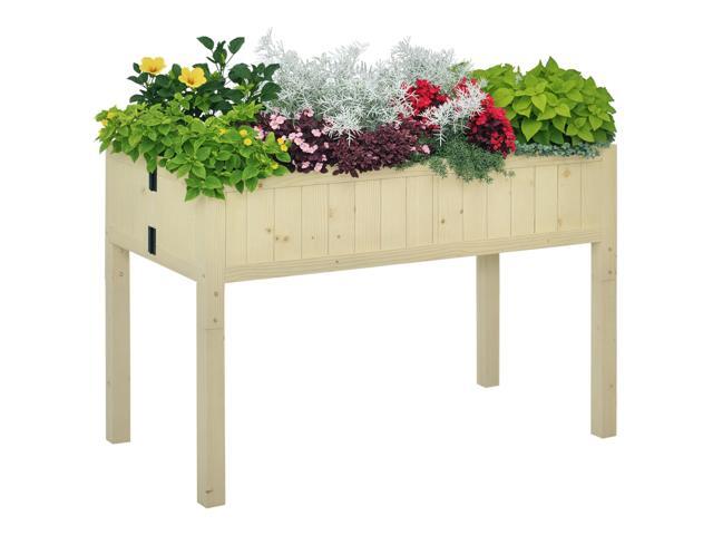 Click here for Aosom Raised Garden Bed Elevated Wooden Planter Bo... prices