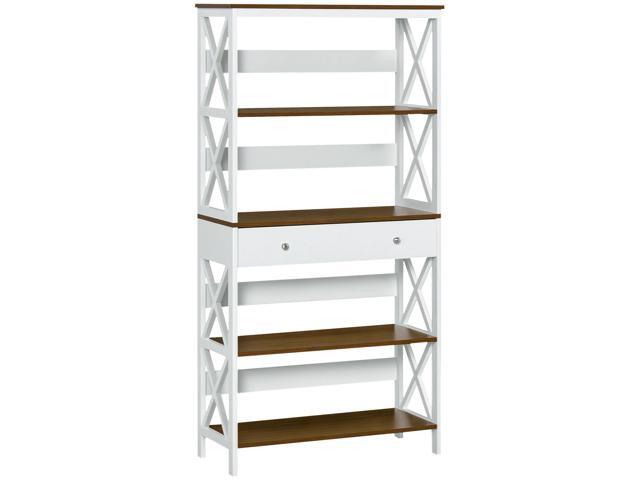 Click here for Aosom 4-Tier Shelving Bookcase Storage Cupboard wi... prices