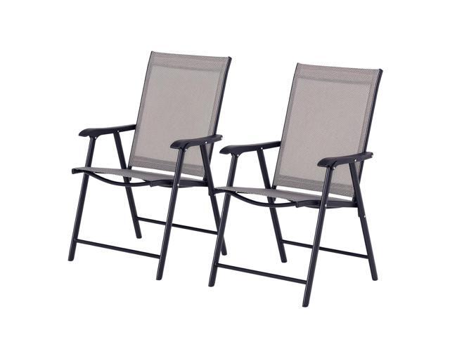Click here for Aosom Set of 2 Outdoor Folding Chairs  Stackable P... prices