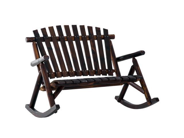 Click here for Aosom Outdoor Wooden Rocking Chair  Double-Person... prices