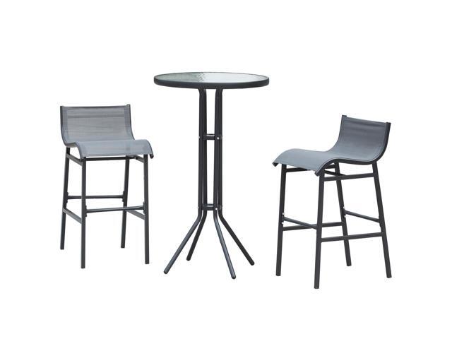 Click here for Aosom 3 Piece Bar Height Outdoor Bistro Set for 2... prices