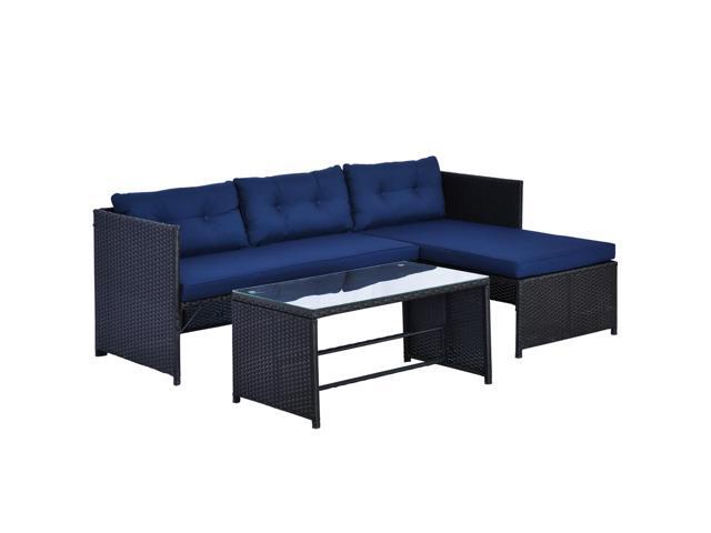 Click here for Aosom 3 Piece Patio Furniture Set  Rattan Outdoor... prices