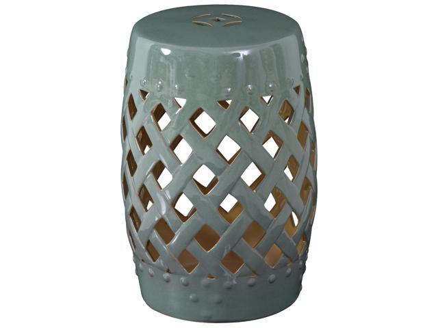 Click here for Aosom 13 x 18 Ceramic Garden Stool with Woven Latt... prices