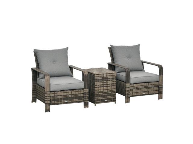 Click here for Aosom 3 Piece Patio Furniture  PE Wicker Storage T... prices