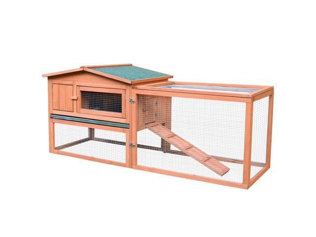 Click here for Aosom Rabbit Cage Outdoor  62 Wooden Outdoor Rabbi... prices
