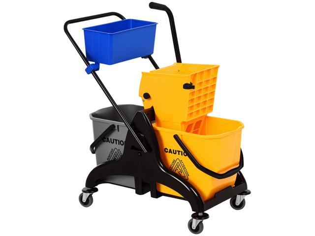 Click here for Aosom 2 x 6.9 Gallon Mop Water Bucket Wringer Cart... prices