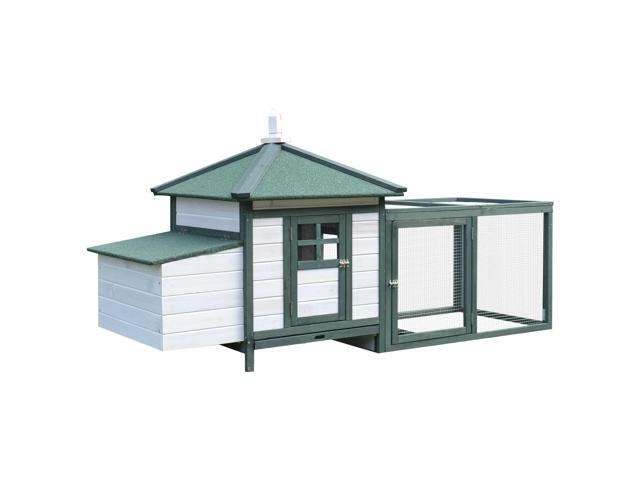 Click here for Aosom 77 Wooden Chicken Coop Hen House Poultry Cag... prices