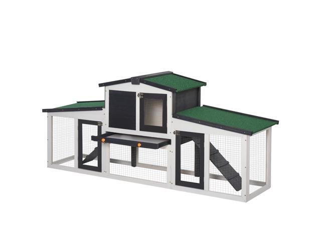 Click here for Aosom Wooden Large Rabbit Hutch with Double Runs... prices