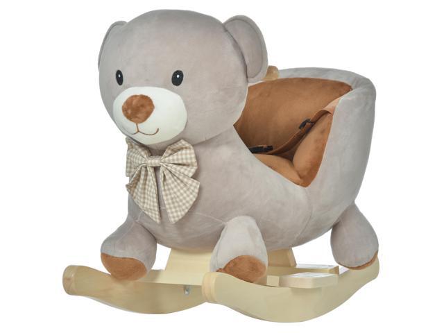 Click here for AosomQaba Bear-Shaped Kids Rocking Horse with Soun... prices