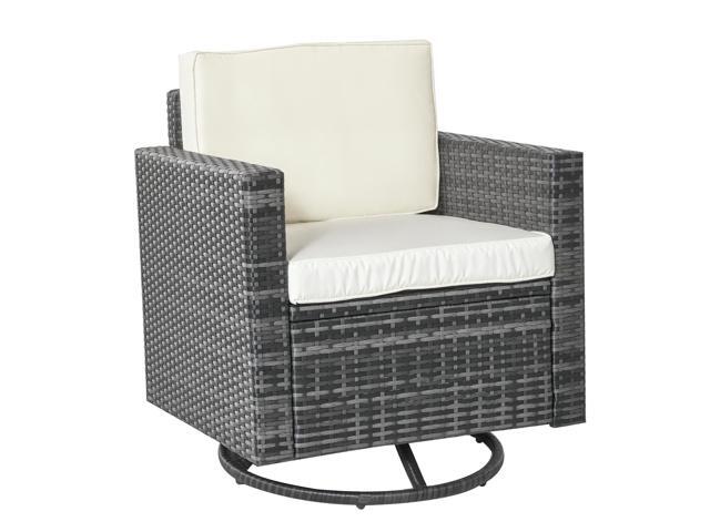 Click here for Aosom Outdoor Swivel Rocker  PE Wicker Dining Chai... prices