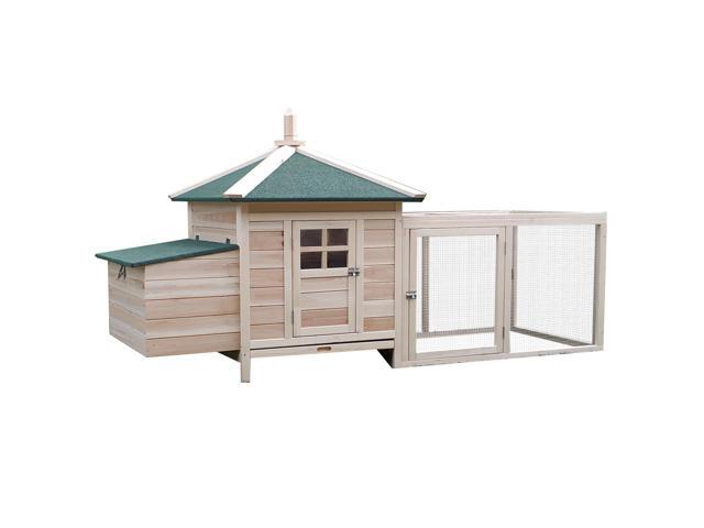 Click here for Aosom 77 Wooden Chicken Coop with Nesting Box  Cut... prices