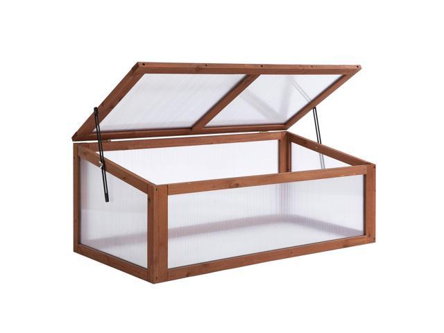 Click here for Aosom Wooden Cold Frame Greenhouse  Mini Greenhous... prices