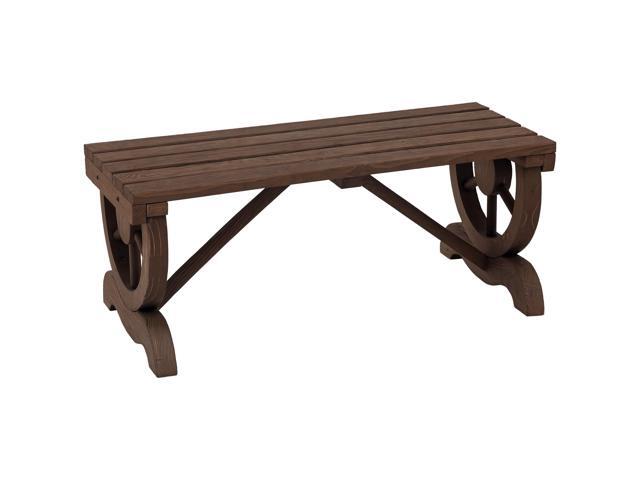 Click here for Aosom 2-Person Wooden Garden Bench  Outdoor Wagon... prices